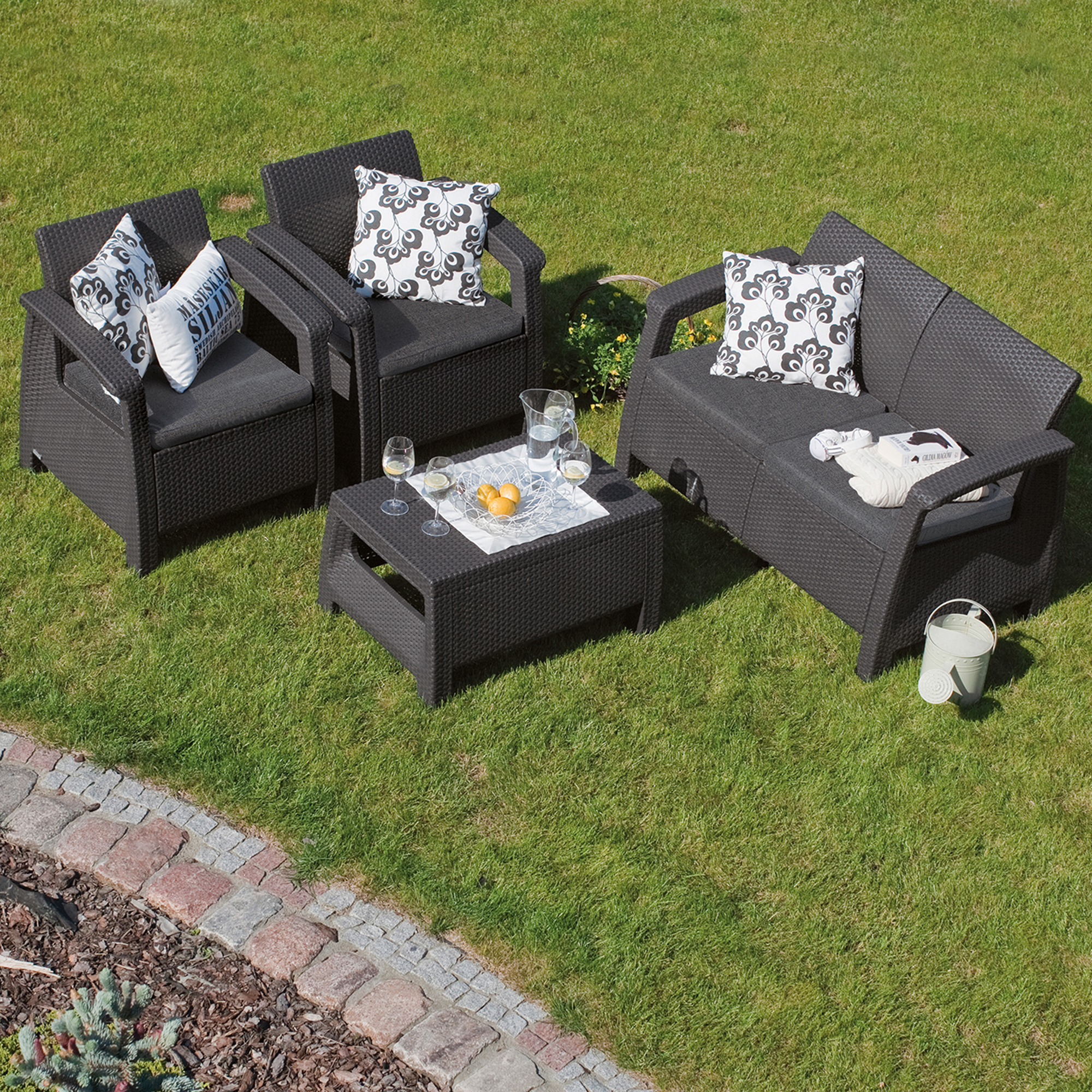Gartenmobel Set 4 Tlg. Corfu graphit KETER