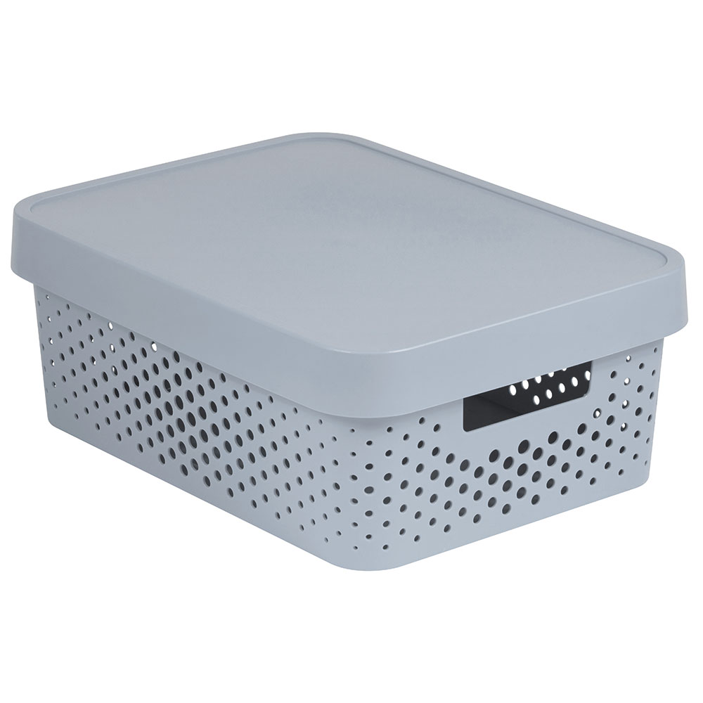 Aufbewahrungsbox mit Deckel durchbrochener Infinity 36 x 27 x 14 cm ...